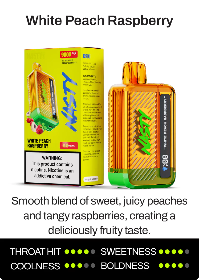 Nasty Bar D9Ki Disposable Vape 9K Puffs | Nasty Worldwide